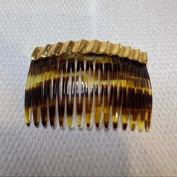 Accessories | Vintage Brown And Yellow Hair Comb | Poshmark